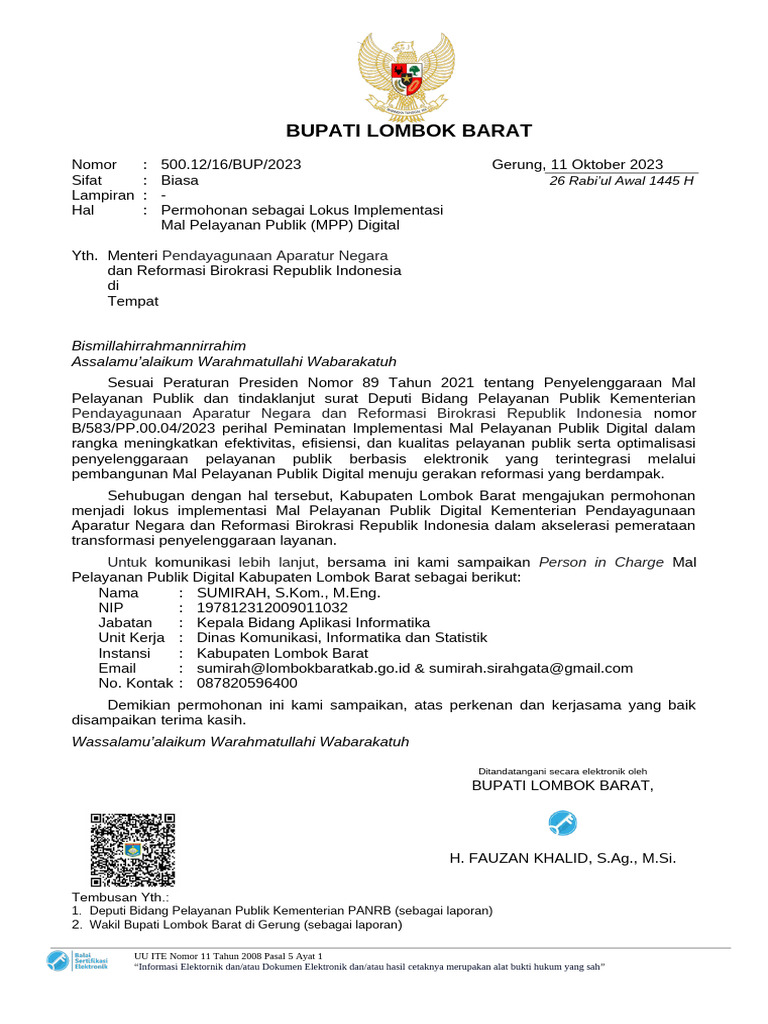 46 D Surat Permohonan MPP | PDF