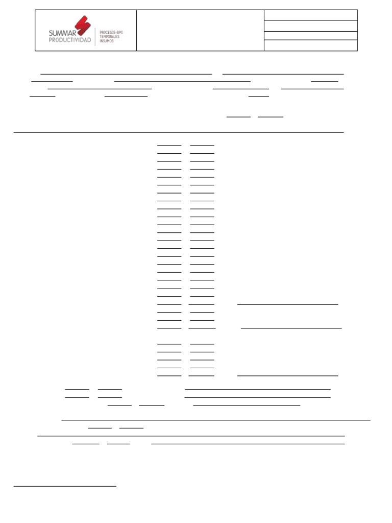 Formatos Proceso Summar Popular | PDF