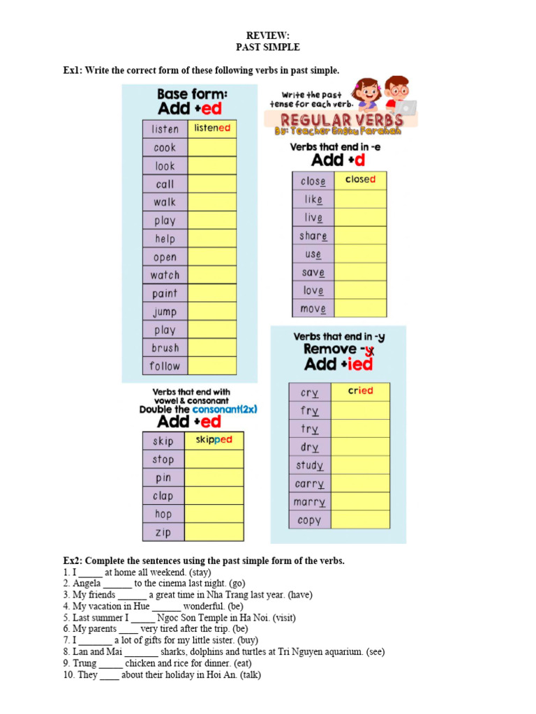 E5 - Review Past Simple Unit15 | PDF