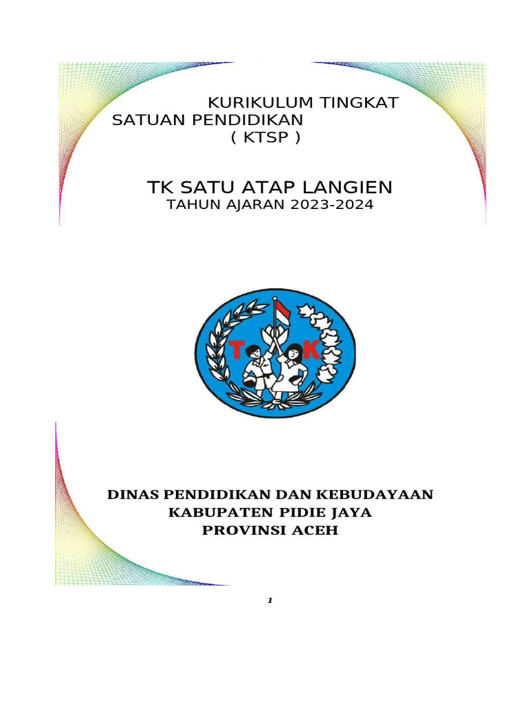 KTSP TK Satu Atap Langien (2) - Compressed | PDF