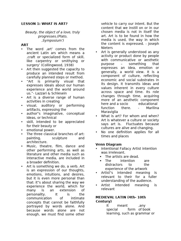Art Ap Lesson 1-2 | PDF