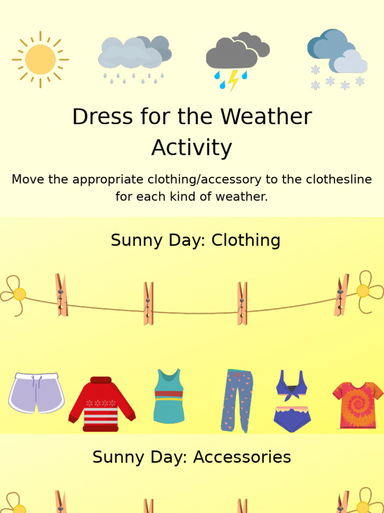 Kinds of Weather Dress For The Weather | PDF