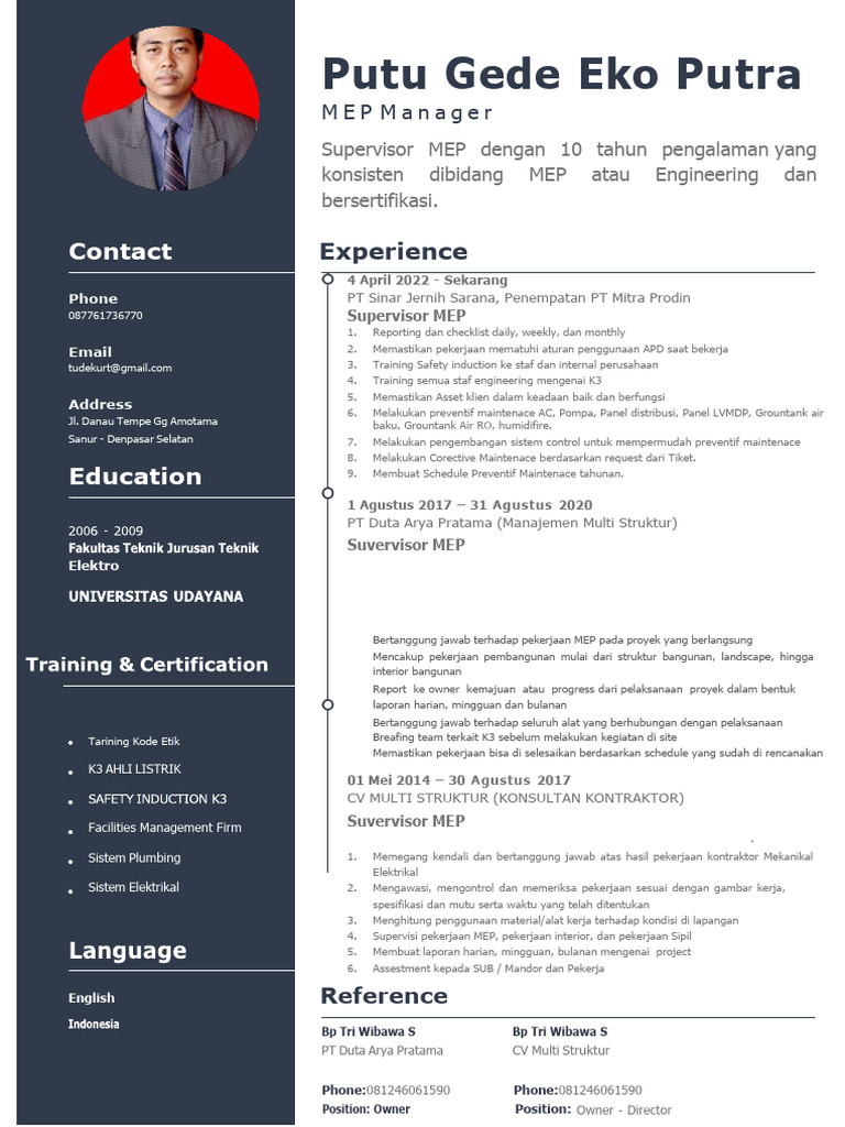 CV TUDE - SPV Mitra Prodin New | PDF