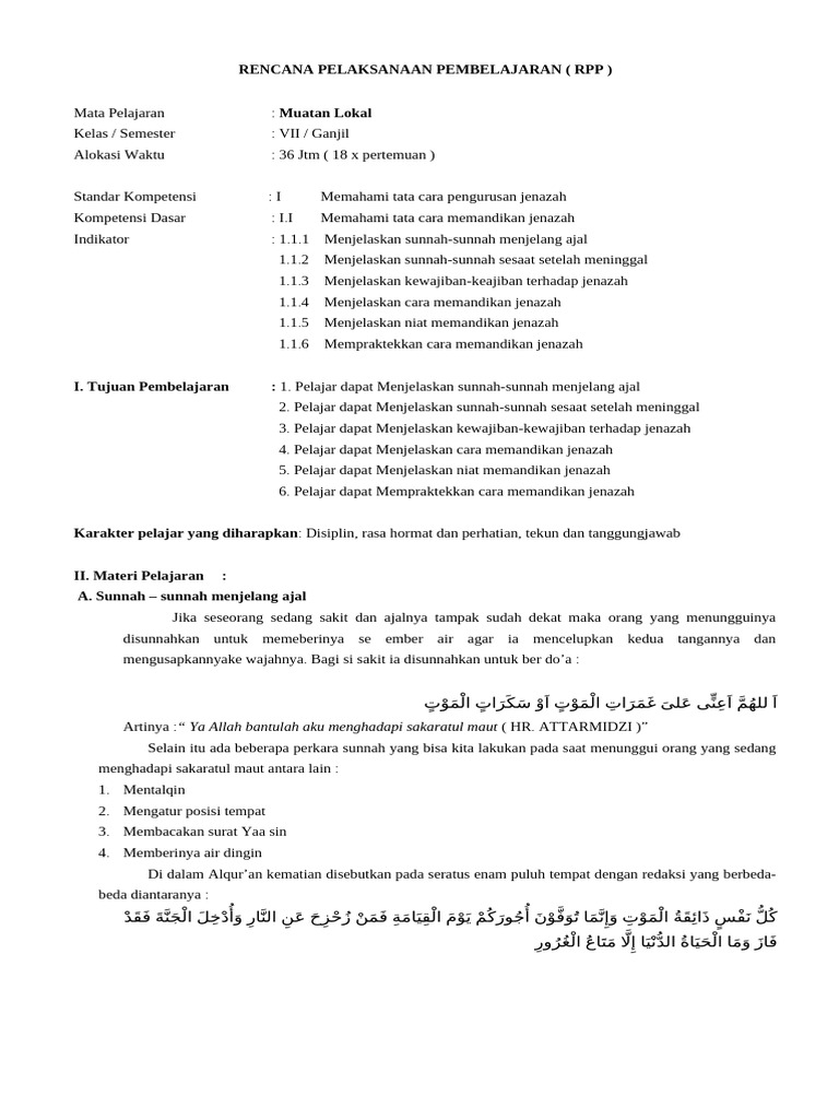 Prota Dan RPP Ganjil | PDF