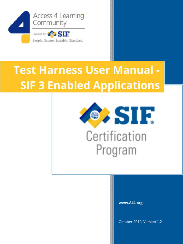 SIF_Test_Harness_User_Manual_-_SIF_3_Enabled_Applications | PDF