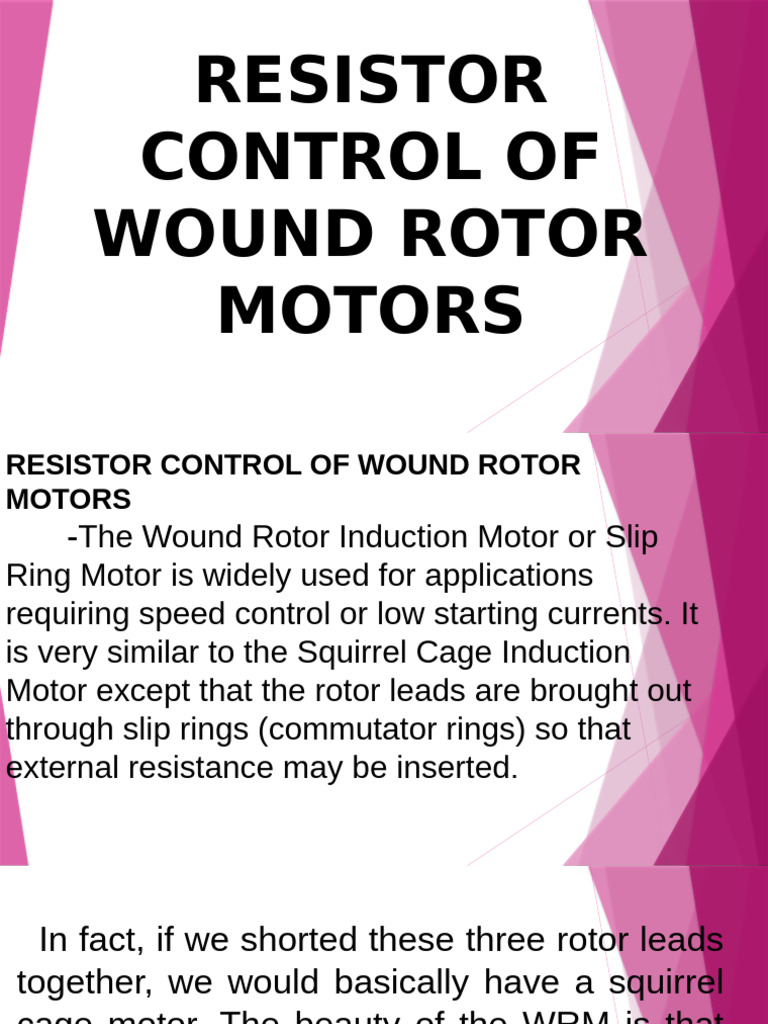 Resistor Control of Wound Rotor Motors | PDF