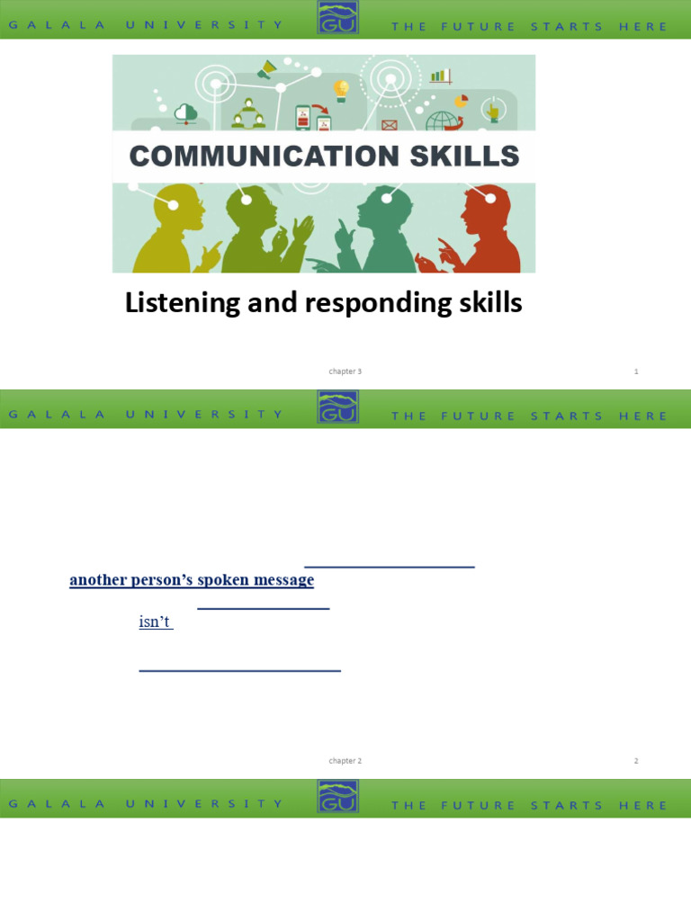 Lecture 8 - Listening & Responding Skills - 571985495 | PDF