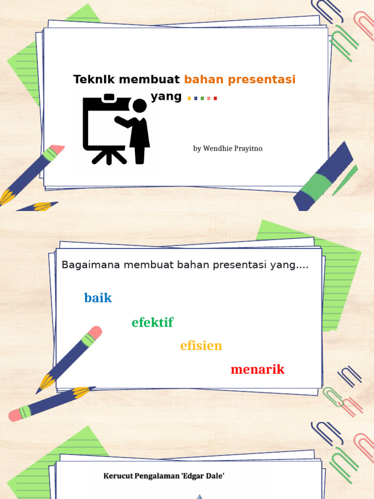 Teknik Membuat Bahan Presentasi Efektif | PDF