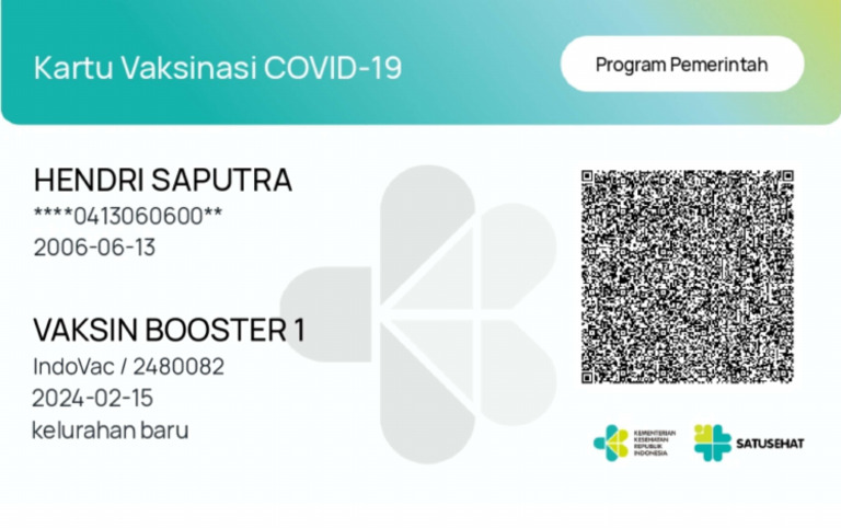 Sertifikat Vaksin Dosis 3 Hendri Pdf