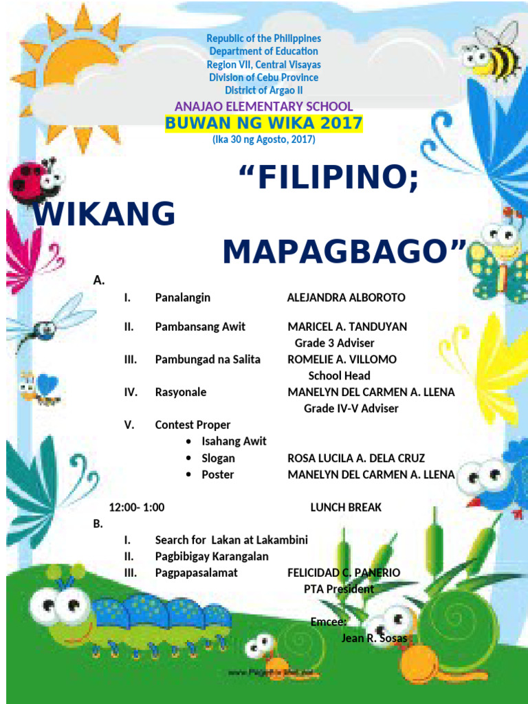 Buwan NG Wika Program | PDF