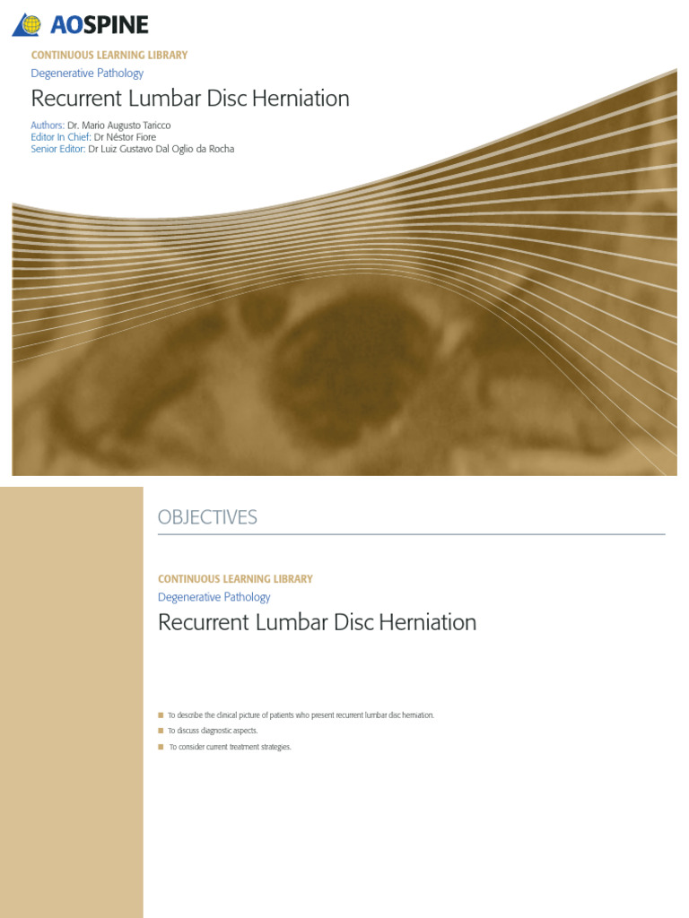 Recurrent Lumbar Disc Herniation New | PDF