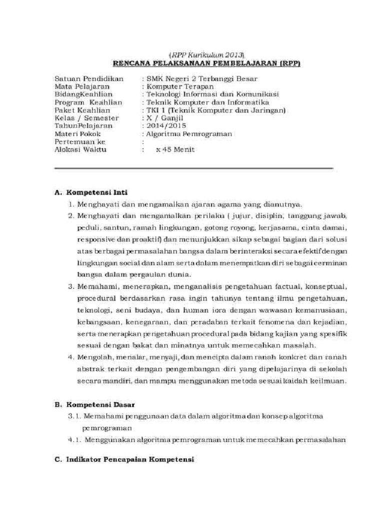 Algoritma Kelas 9 | PDF