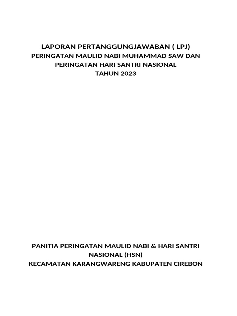 Proposal Muludan Dan HSN 2022 | PDF