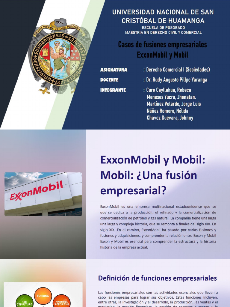ExxonMobil-y-Mobil-Una-fusion-empresarial Nuevo | PDF