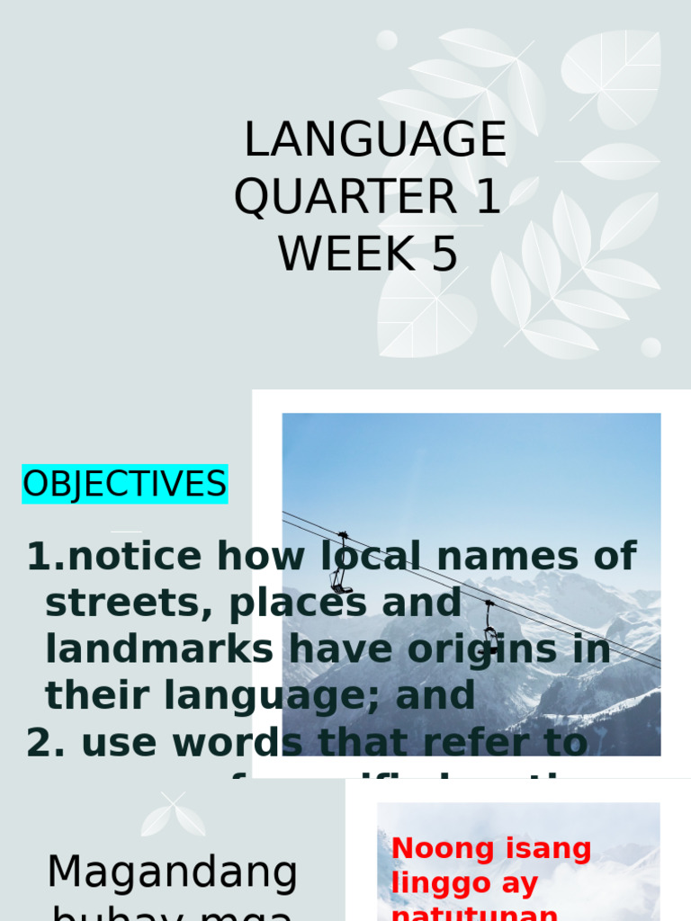 PPT-LANGUAGE-Q1-W5-DAY1 | PDF