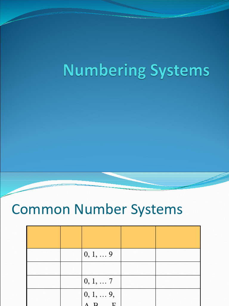 Module 3.1 - Numbering Systems | PDF | Notation | Computer Architecture