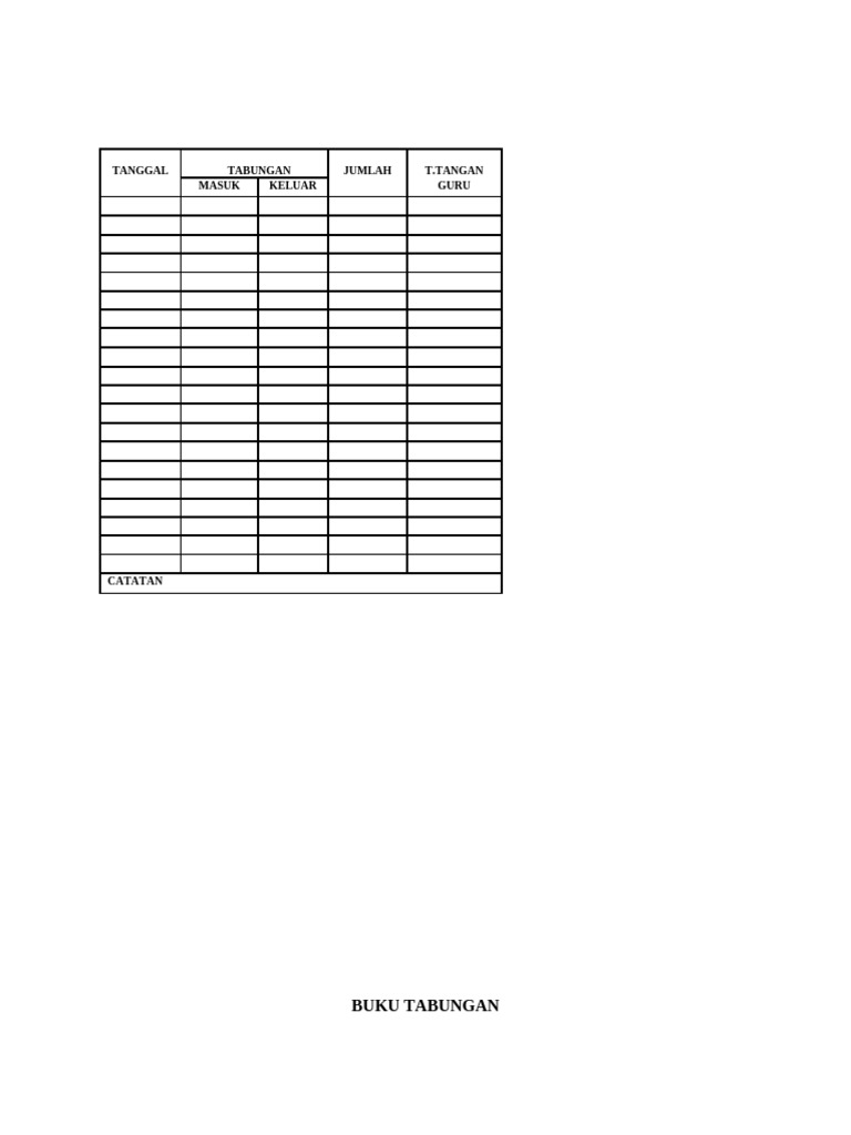 Buku Tabungan Buk Upik | PDF