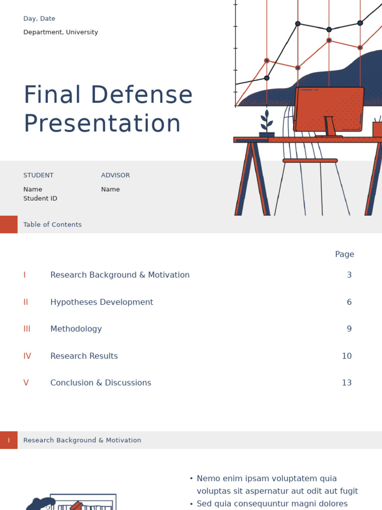 Red Blue Soft Grey Illustration Thesis Project Final Defense ...