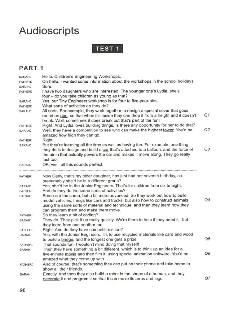 Tapescript 16.1 | PDF