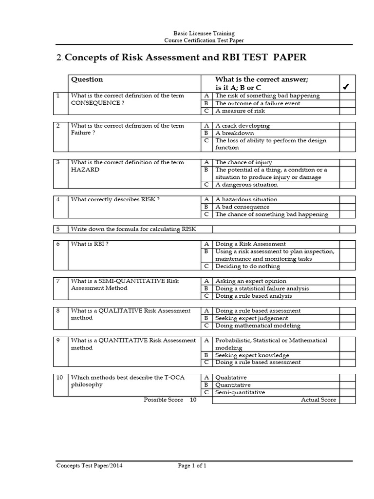 2 RBI Concepts Test Paper | PDF