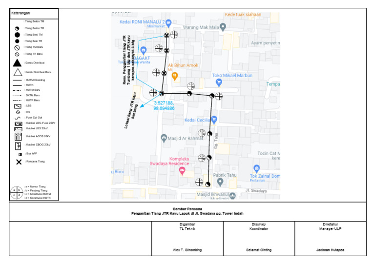 Usulan Tiang Lapuk Jl. Swadaya Gg. Tower Indah | PDF