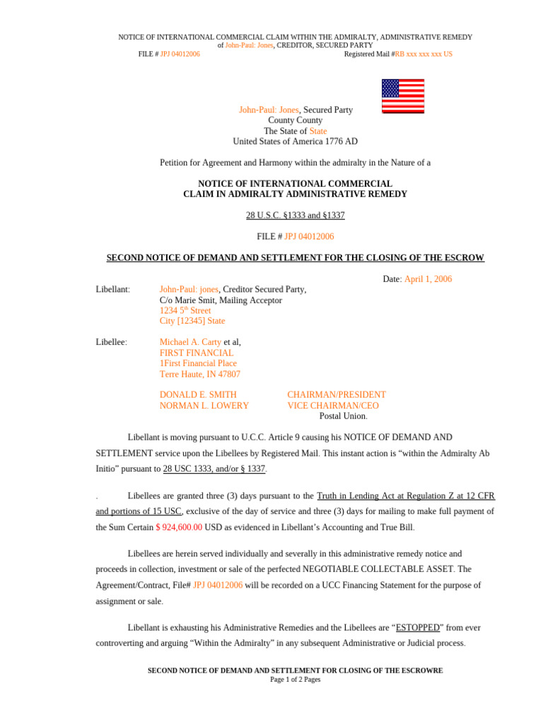 6-A-Second Notice of Demand | PDF