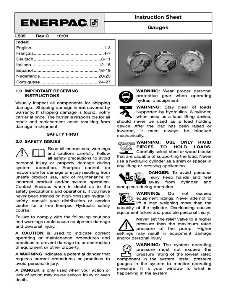 Enerpac Gauges | PDF