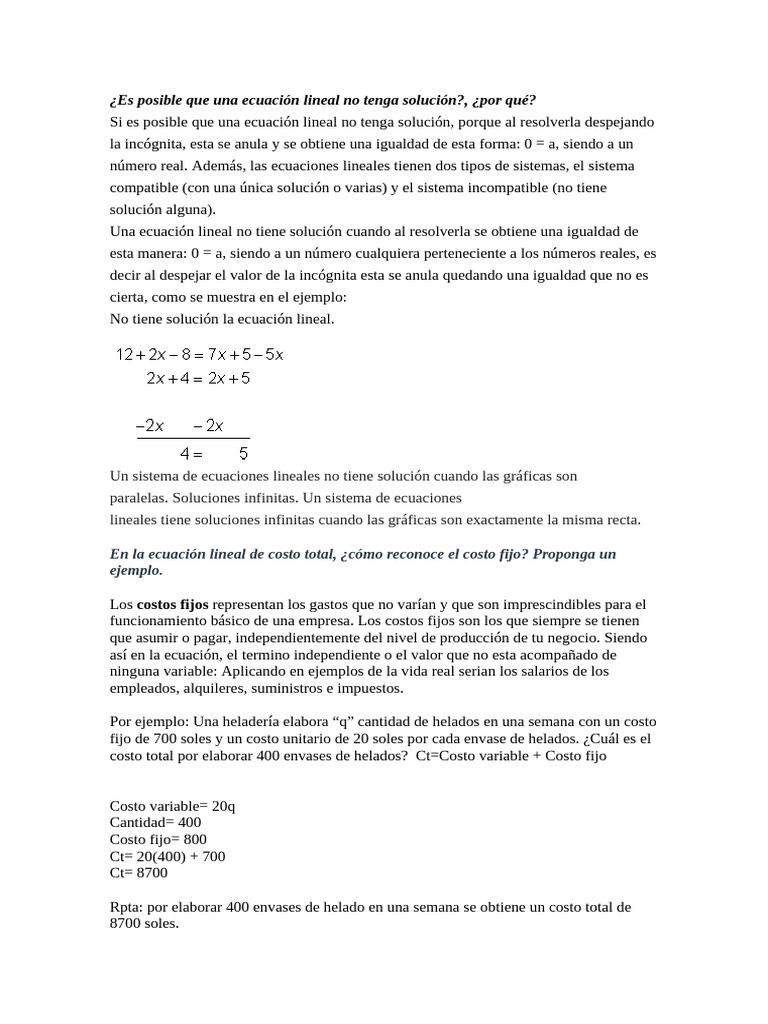 Foro Sem 1 Ecuaciones | PDF | Ecuaciones | Oferta (economía)