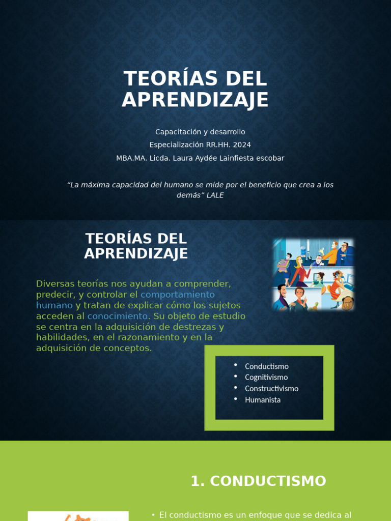 Teorías Del Aprendizaje 2024 | PDF