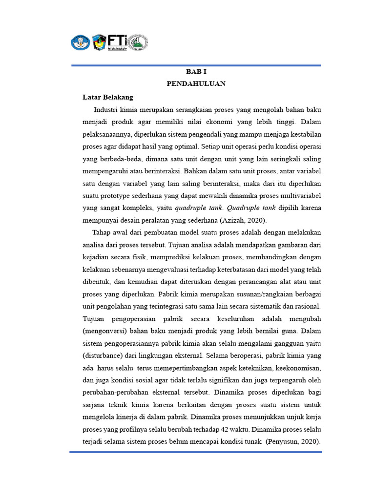 Bab 1-2 Dinamika Proses FIKS 2 | PDF