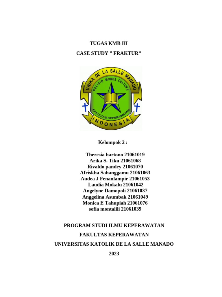 Case Study Fraktur - Kel 2 | PDF