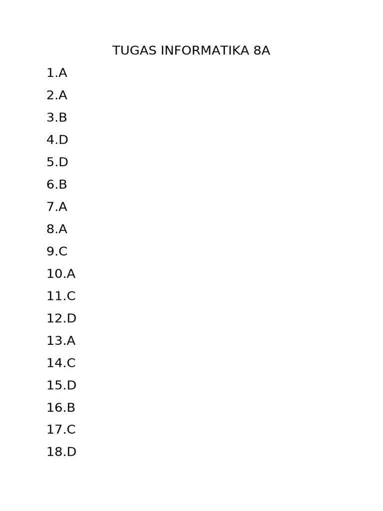 Tugas Informatika Lovita | PDF