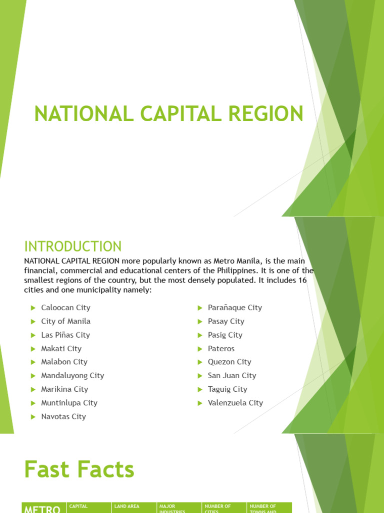 NATIONAL CAPITAL REGION Part 1 | PDF