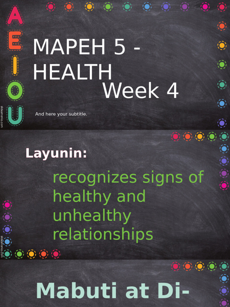 Health 5 Q1 W4 | PDF