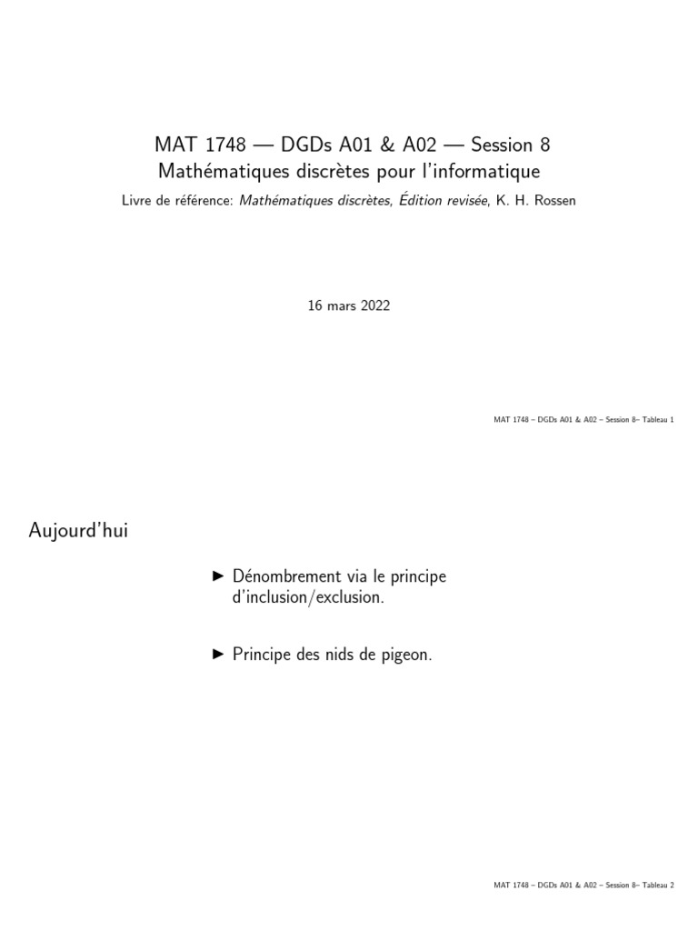 Mat1748-Dgd 8-Exercises Sans Solutions | PDF