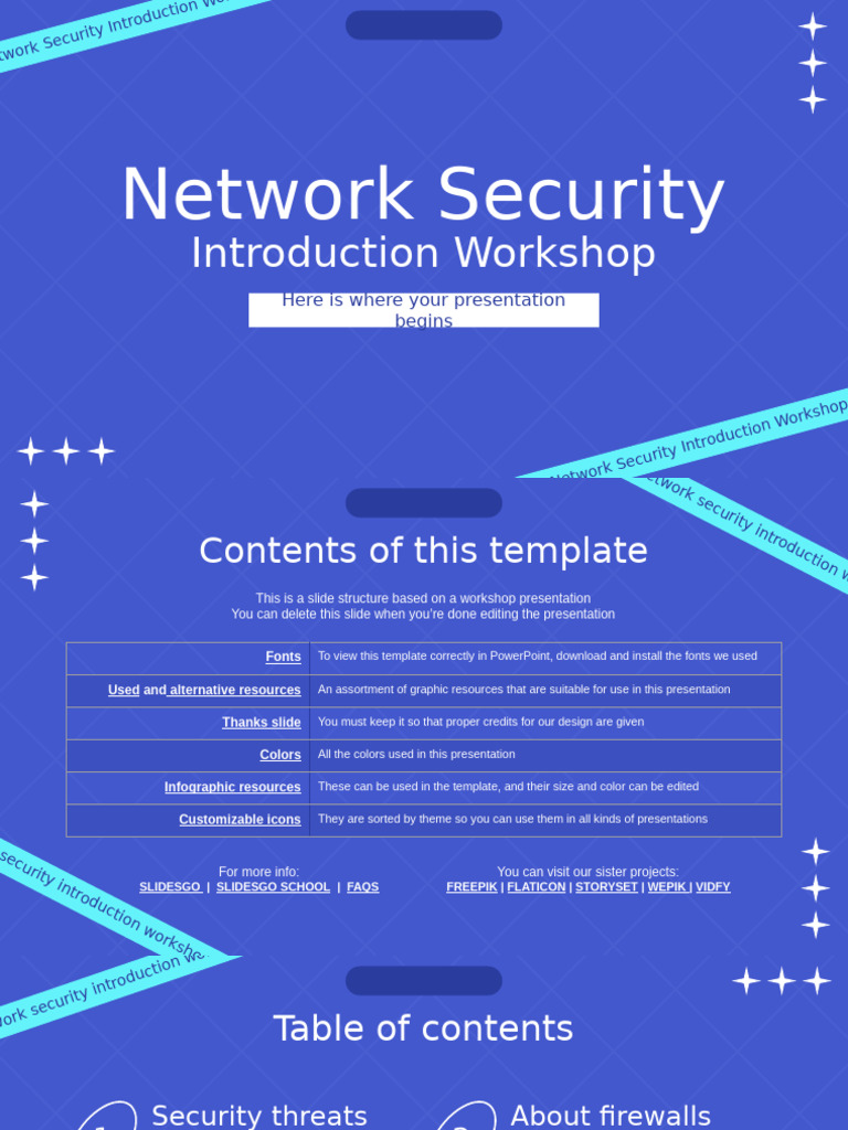 Network Security Introduction Workshop by Slidesgo | PDF