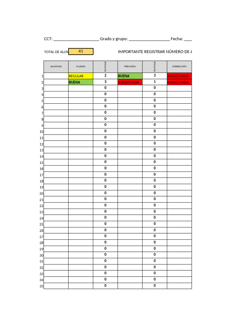 Registro de SISAT 2° | PDF