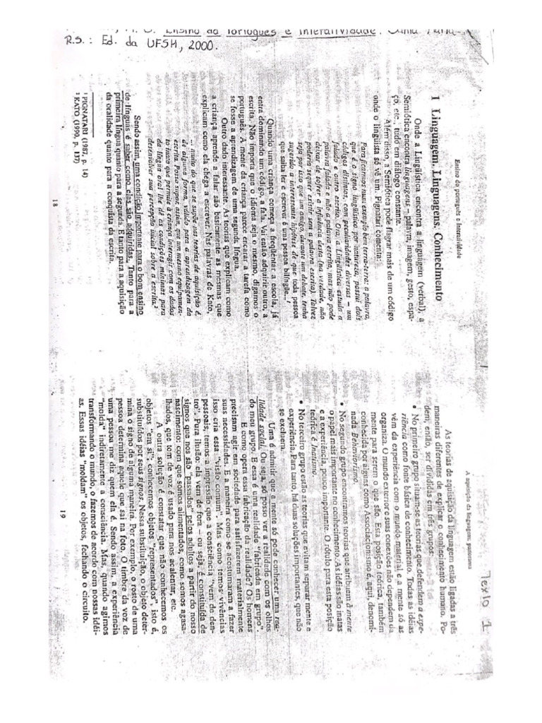 Texto 01 - Linguagem | PDF