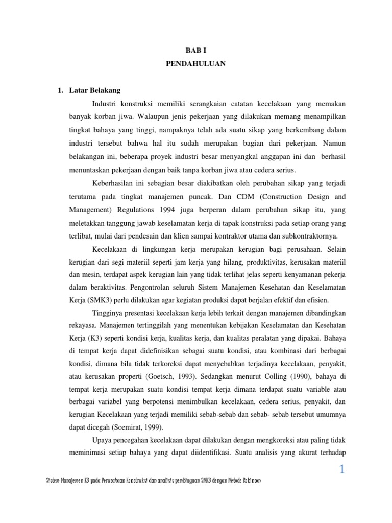 SMK3 PERUSAHAAN Konstruksi | PDF