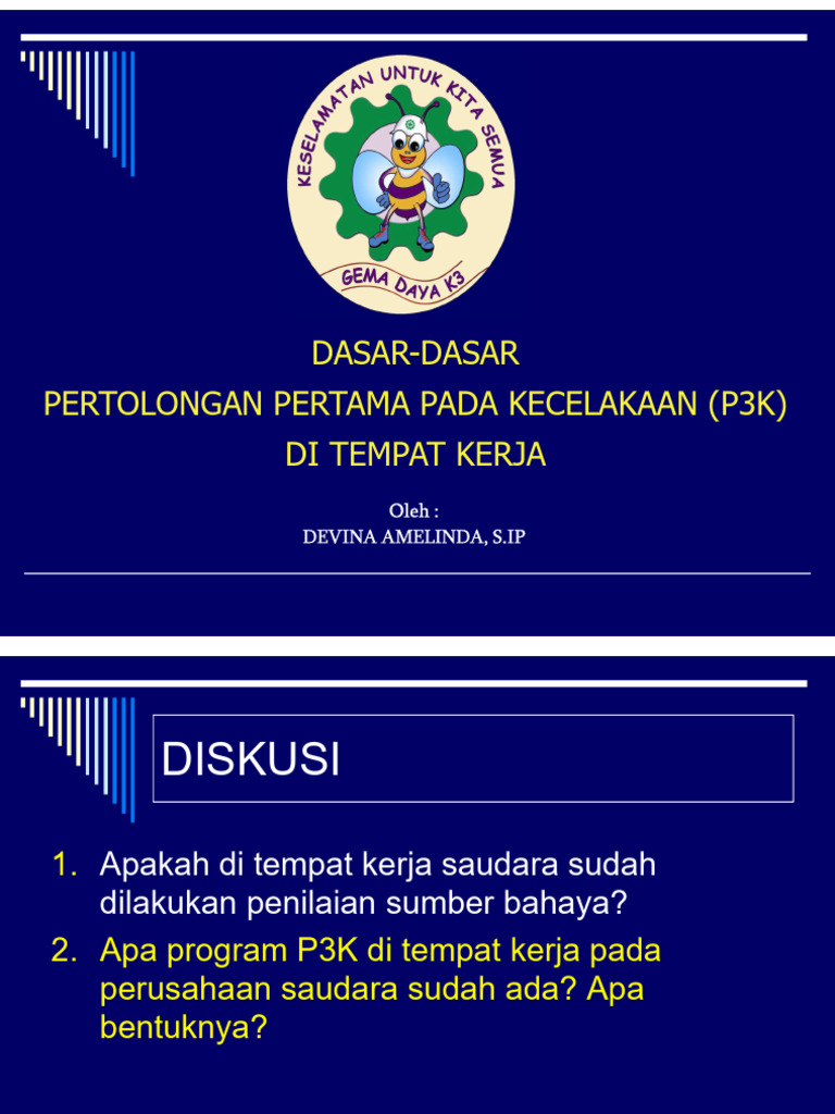 31.05.2024 Dasar Dasar P3K Di Tempat Kerja - Devina | PDF