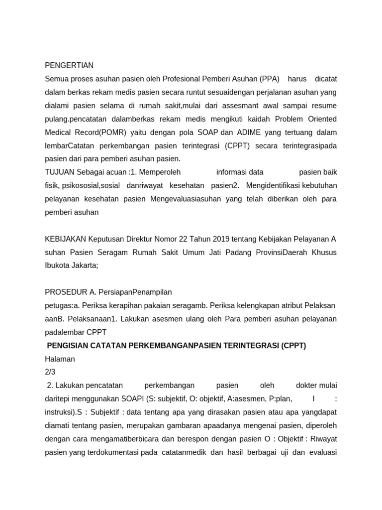 Sop CPPT Farmasi | PDF