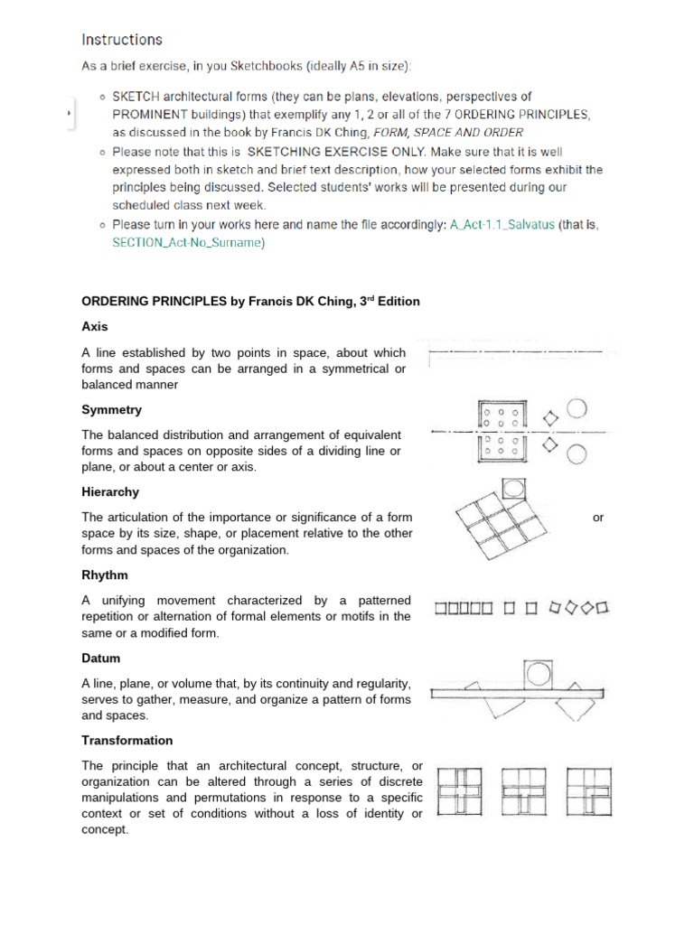 ORDERING PRINCIPLES by Francis DK Ching | PDF