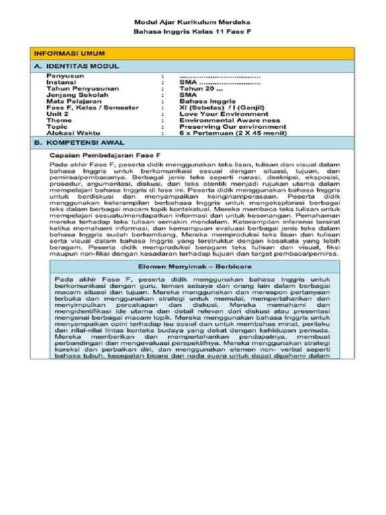 Modul Ajar UNit 2 | PDF