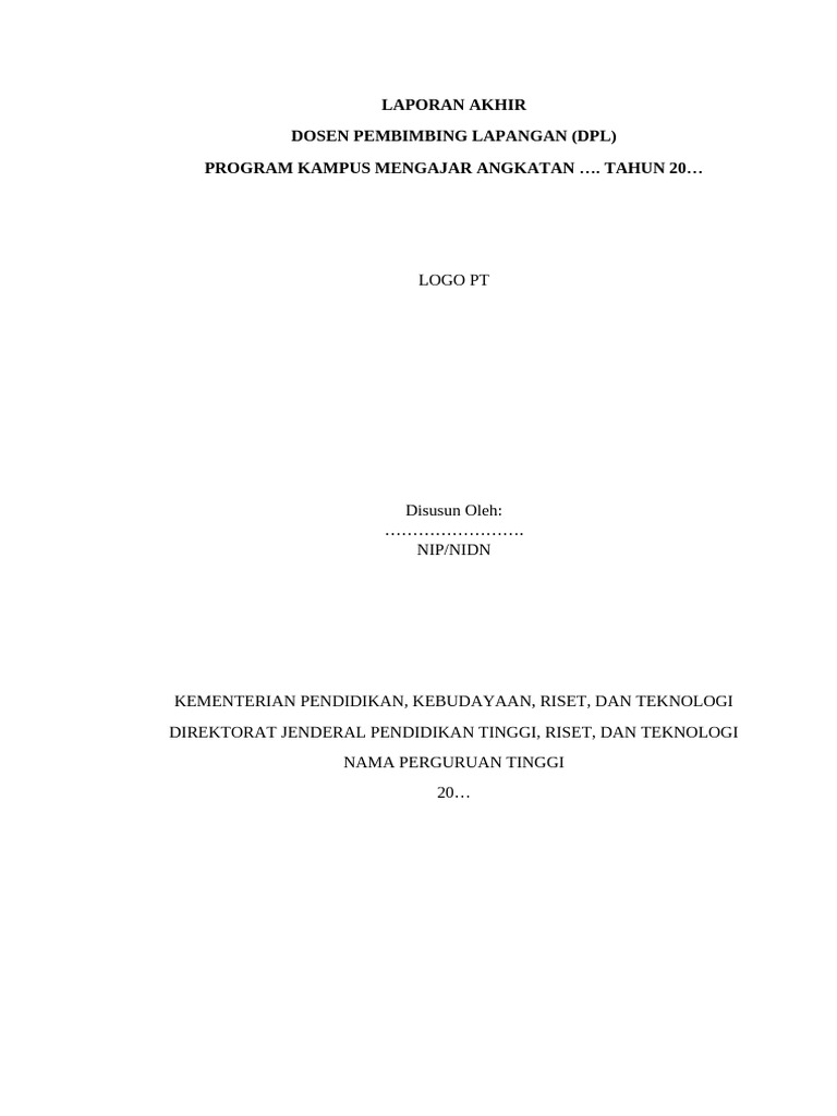(Format) Laporan Akhir DPL KM 7 | PDF