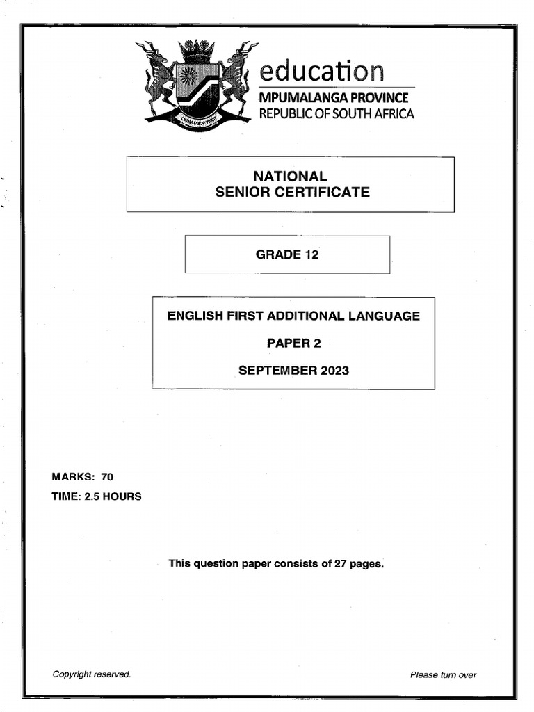 Mpumalanga Engfal p2 QP | PDF