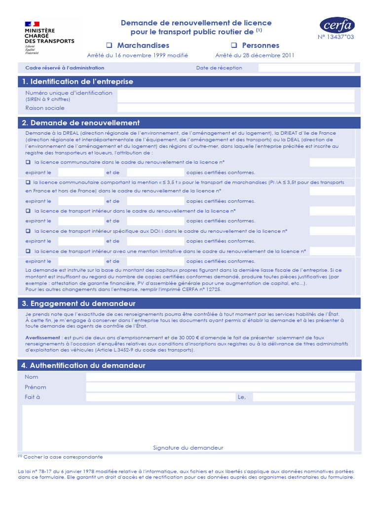 Cerfa 13437-03 | PDF