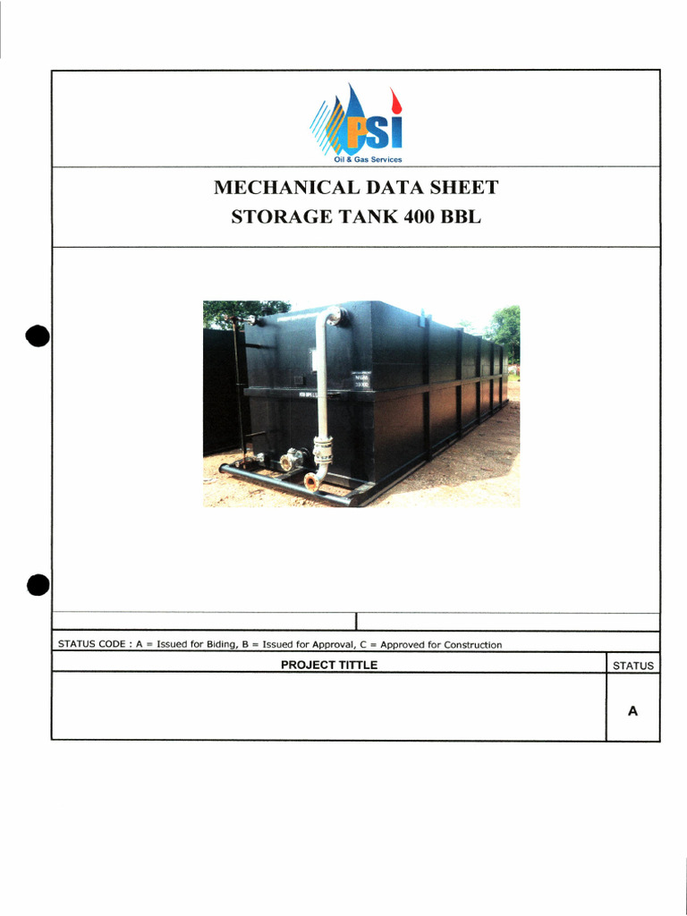 Tanki 400 BBLS | PDF