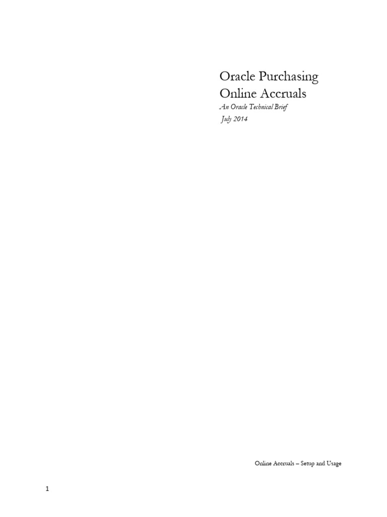 Online Accrual - A White Paper | PDF