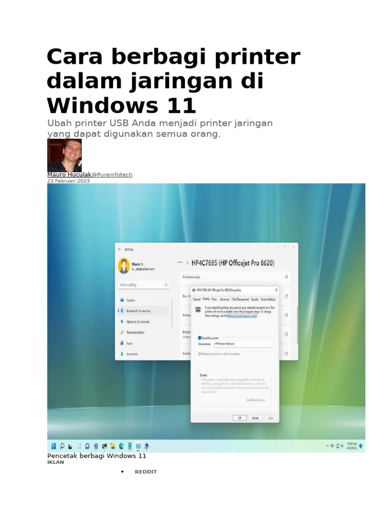 Cara berbagi printer dalam jaringan di Windows 11 | PDF