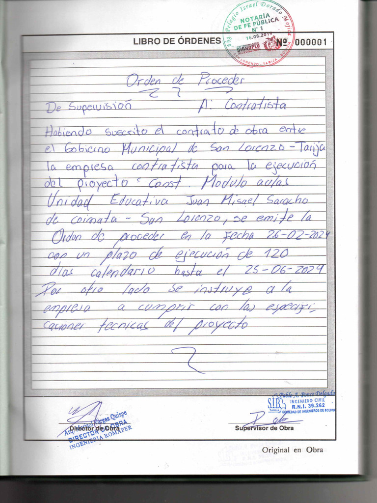 Libro de Ordenes | PDF